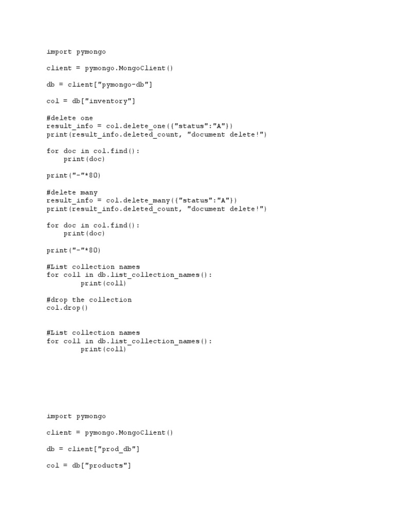 Pymongo Example2 | PDF