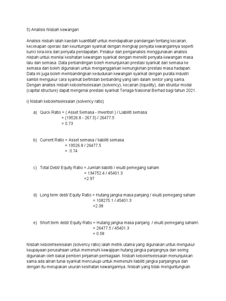 Analisis Nisbah | PDF