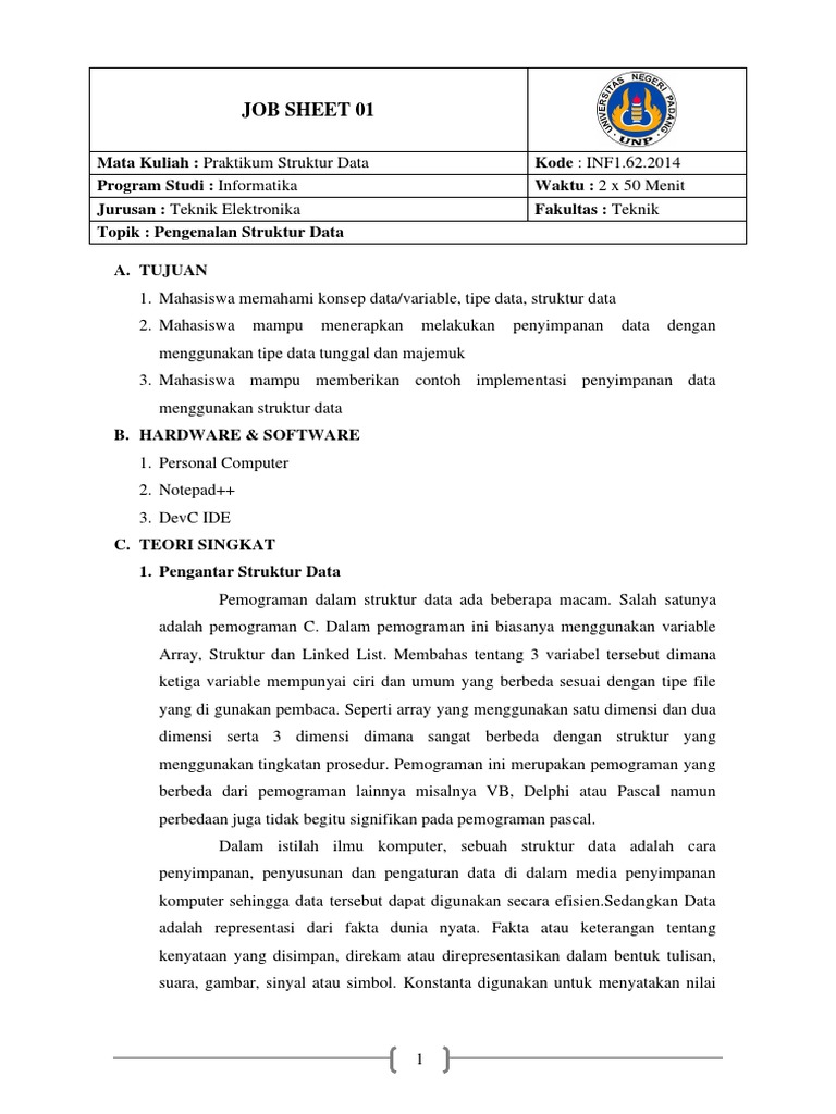 (2023) Job Sheet 1 - Introduction | PDF | Komputer