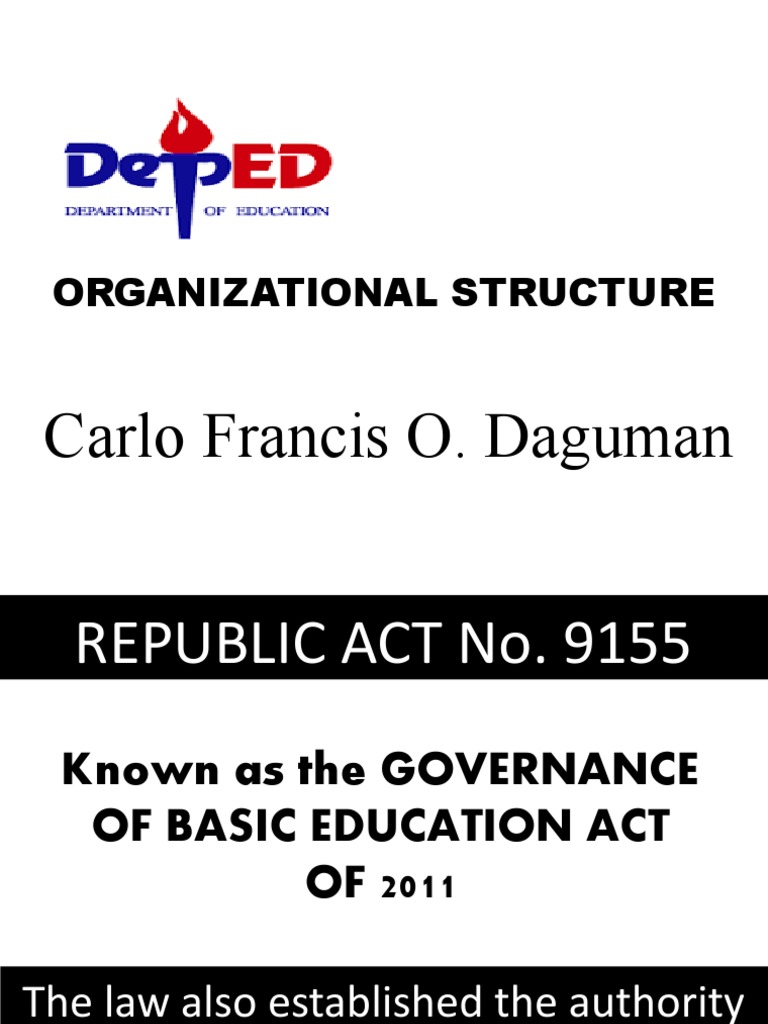 Deped Organizational Structure Updated | PDF | Educational Assessment ...