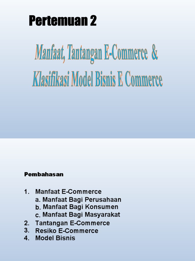 Pertemuan2 E-Commerce | PDF