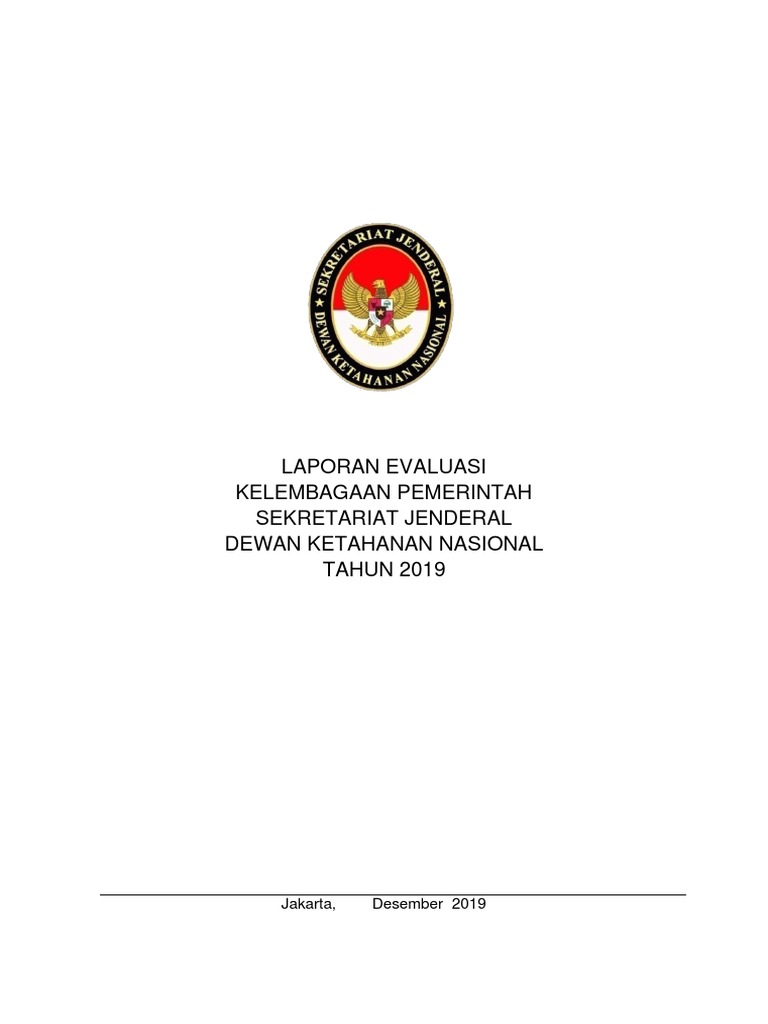 Evaluasi Setjen Wantannas 2019 | PDF