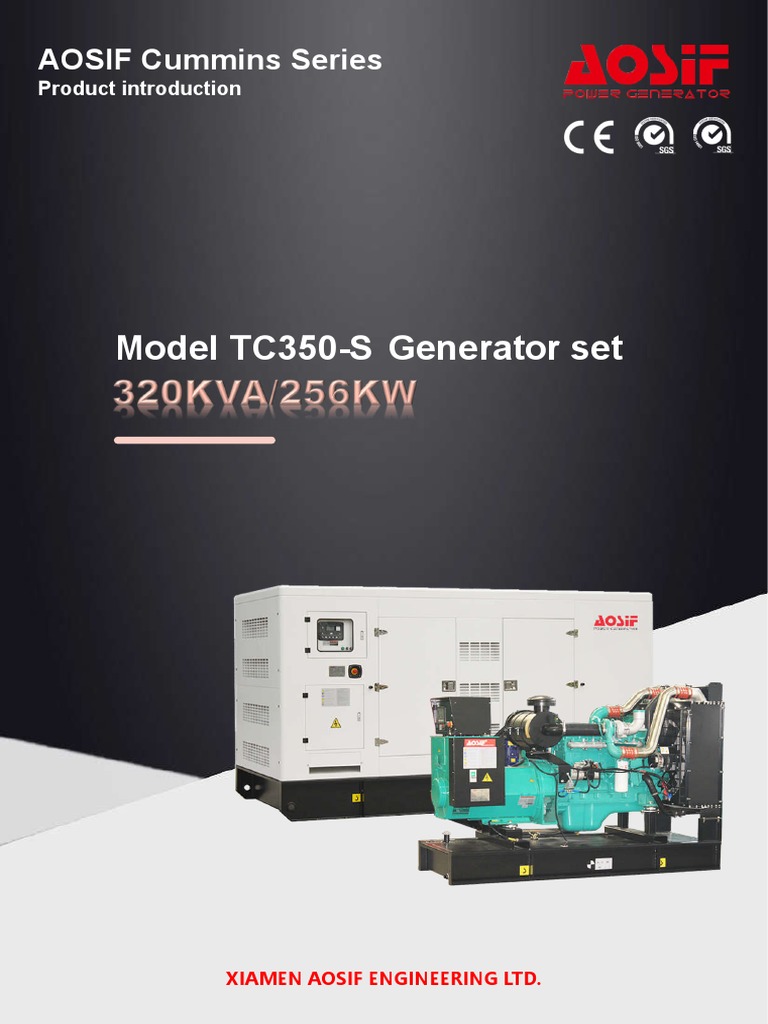 Generator TC350-S Cummins 6LTAA9 PDF | PDF | Electric Generator | Mains ...