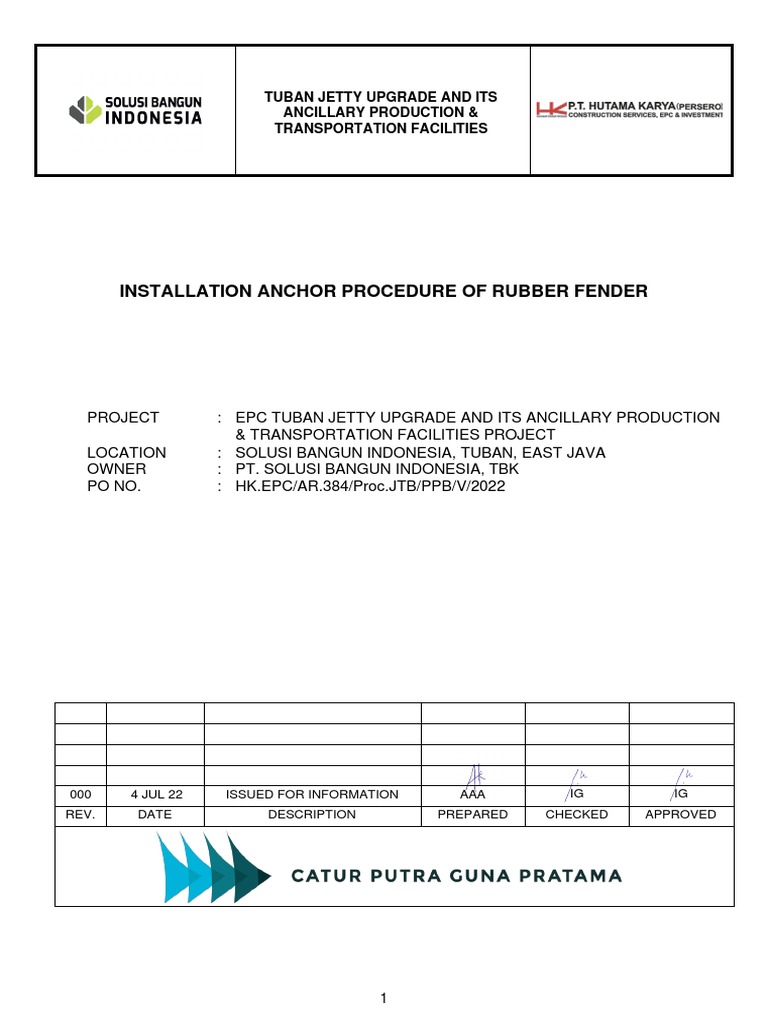 SRI-Installation Anchor-EPC Upgrading Jetty Tuban and Its Ancillary ...
