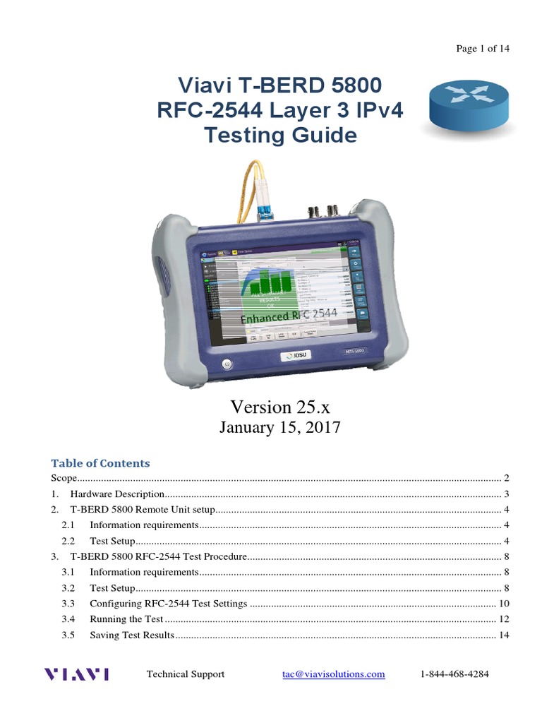 MTS-5800 RFC 2544 Layer 3 IPv4 Testing Guide, V25 - X | Download Free ...