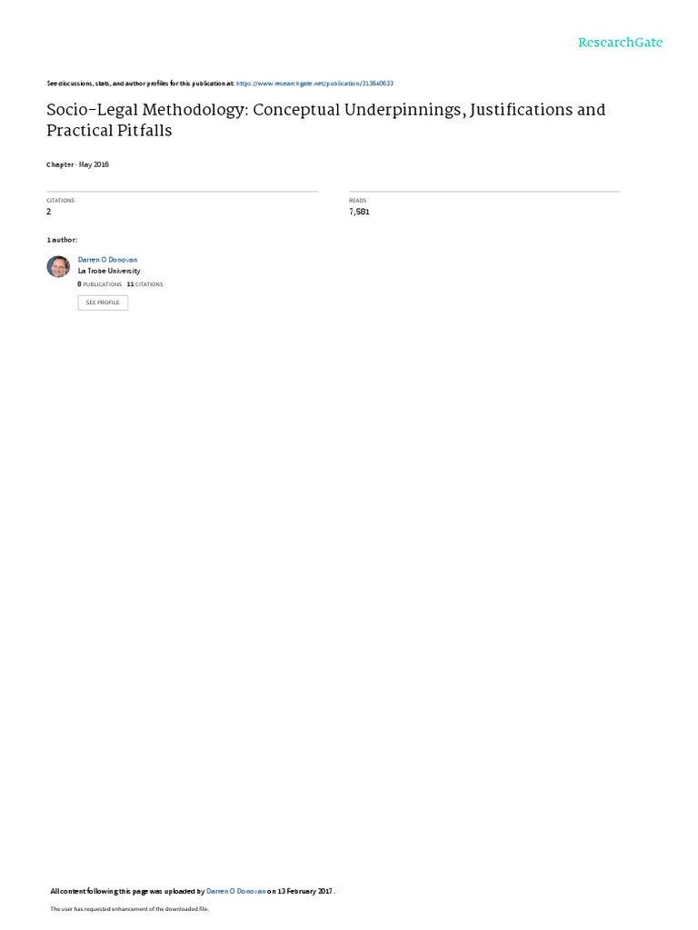 Socio-Legal Methodology Conceptual Under | PDF | Methodology | Sociology