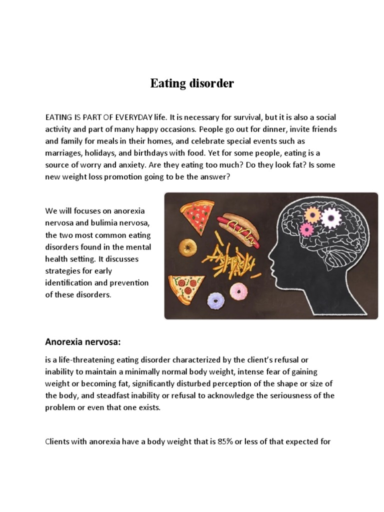 Eating Disorder | PDF | Bulimia Nervosa | Eating Disorder