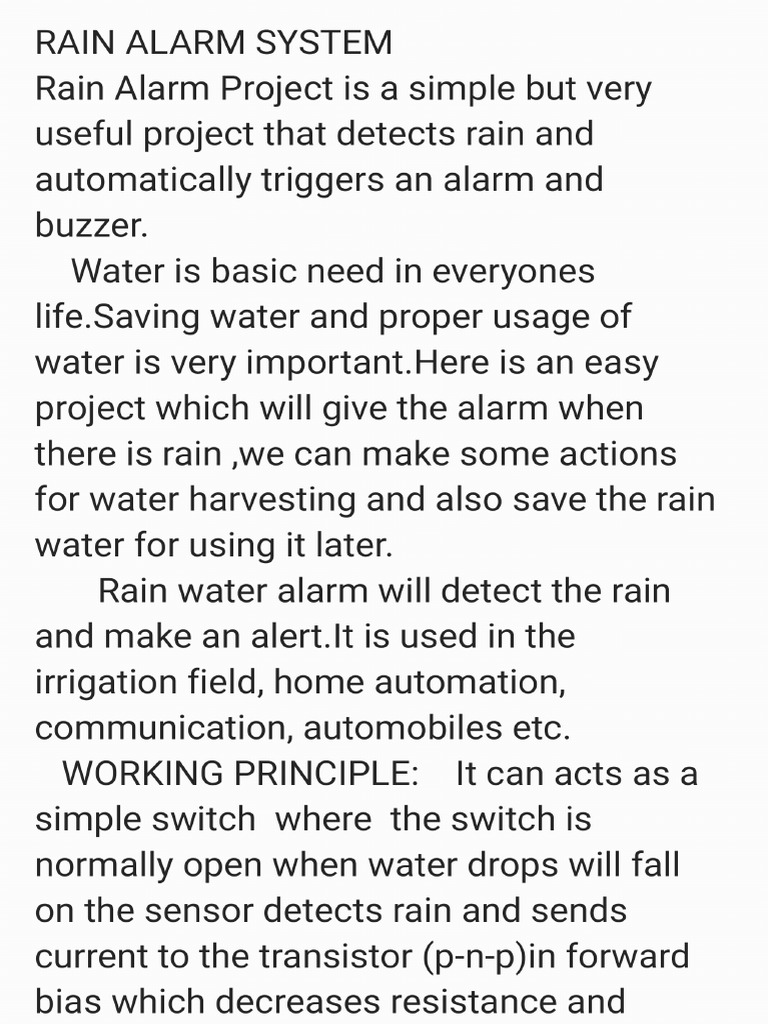 Rain Alarm System - 220928 - 174750 | PDF