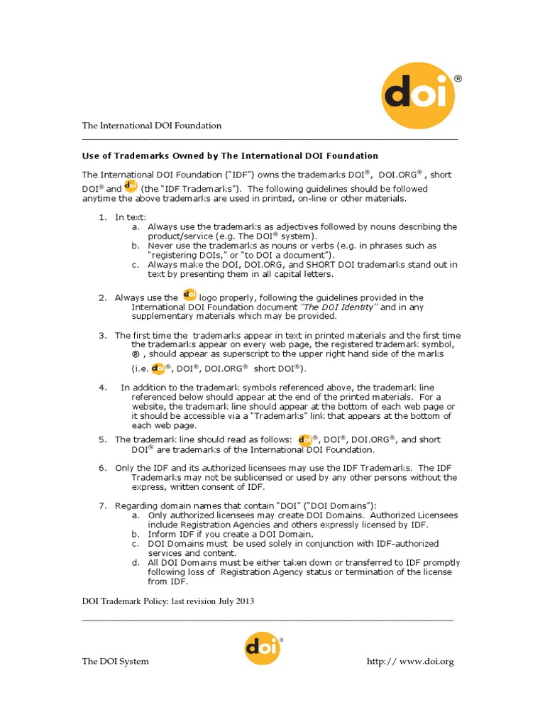 The International DOI Foundation | PDF | Digital Object Identifier ...