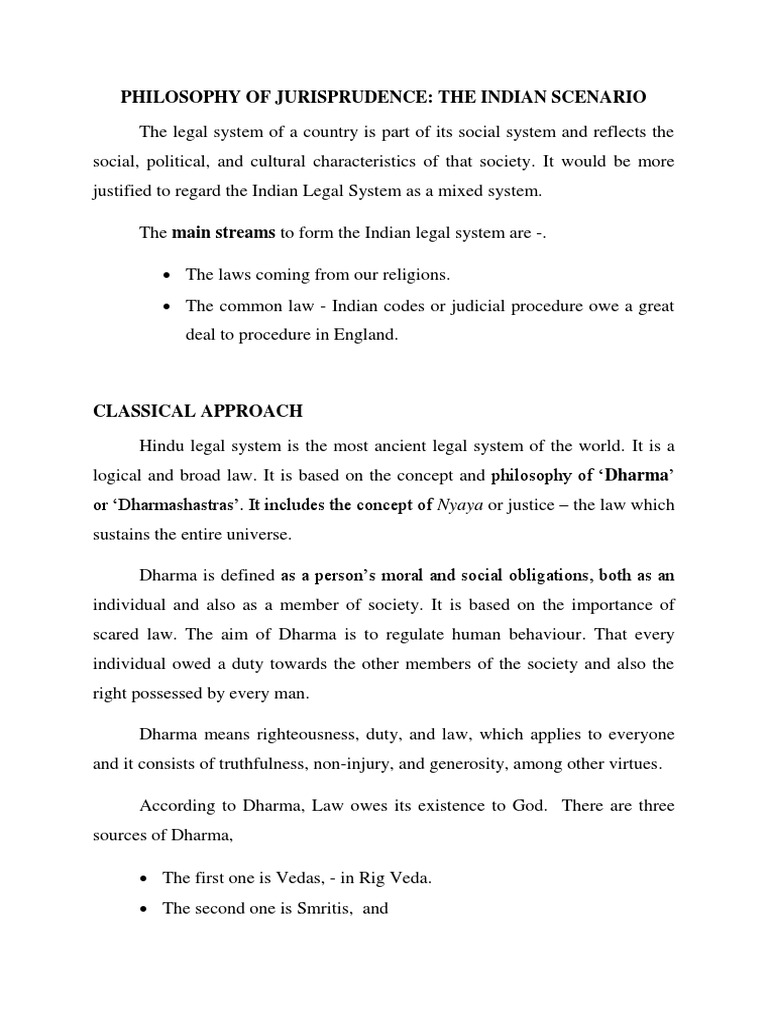 Navigating the Evolution of Jurisprudence in India: From Ancient ...