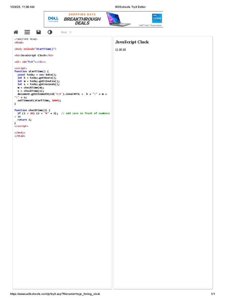 W3Schools Tryit Editor | PDF