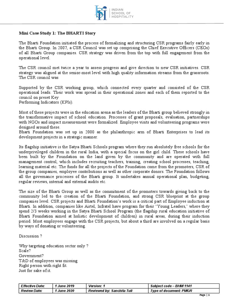 Mini Cases CSR | PDF | Corporate Social Responsibility | Non ...