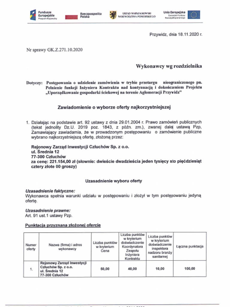 Zawiadomienie o Wyborze | PDF