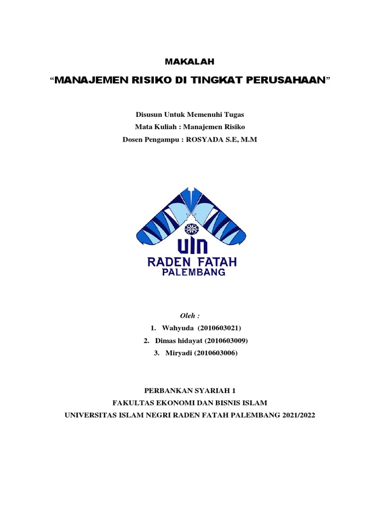 Makalah Manj Risiko Kel 6 - Risk Perusahaan FIX | PDF