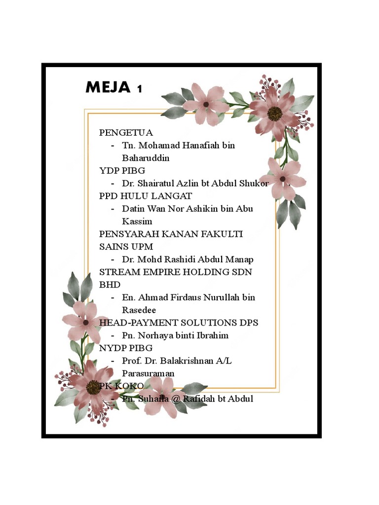 Stand Meja VIP | PDF