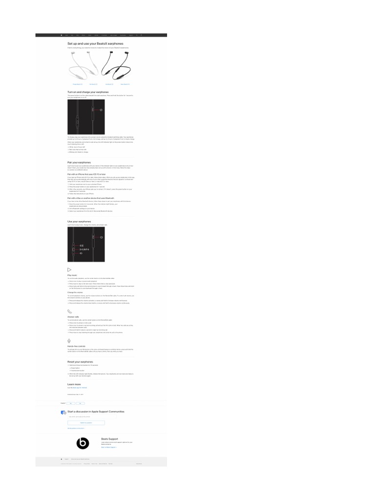 Beats X Instructions | PDF