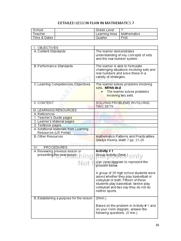 DLP 7W2 M7NS-1b-2 | PDF | Learning | Lesson Plan