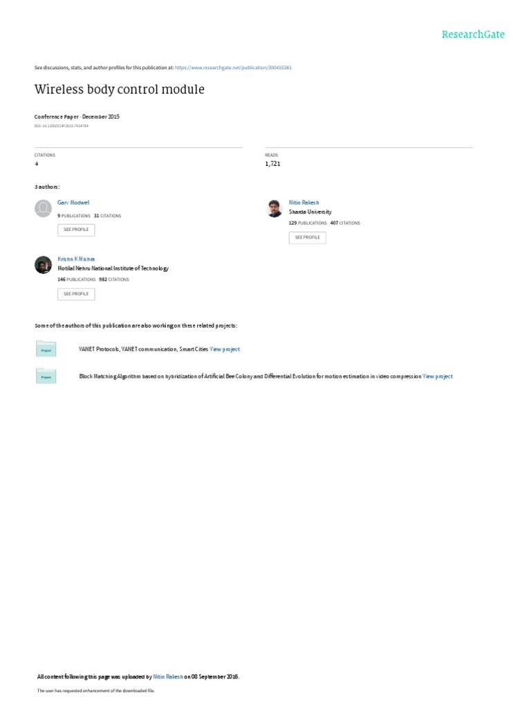 Wireless Body Control Module | PDF | Bluetooth | Wi Fi