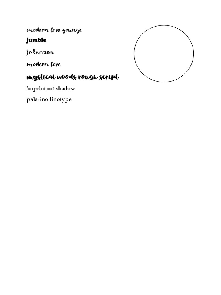 Mystical Woods Rough Script Design | PDF