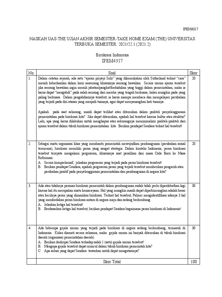 Naskah IPEM4317 The 1 | PDF