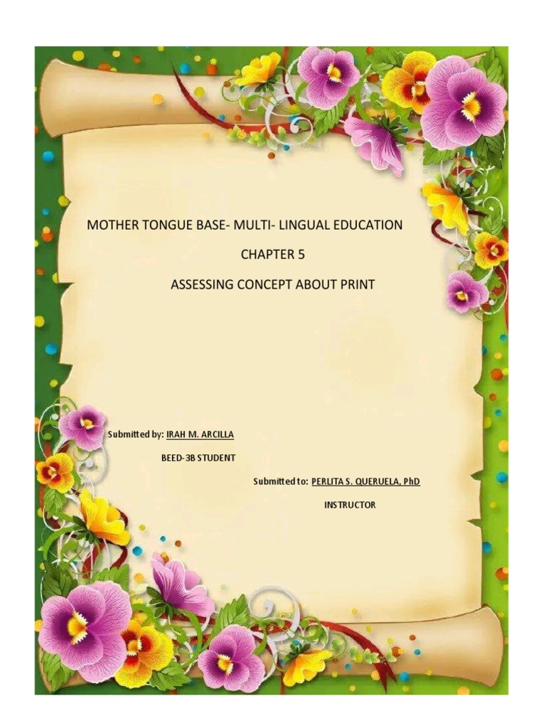 Assessing Young Children's Understanding of Basic Print Concepts | PDF