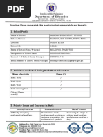 Mathematics Accomplishment Report | PDF | Teaching Mathematics | Concept