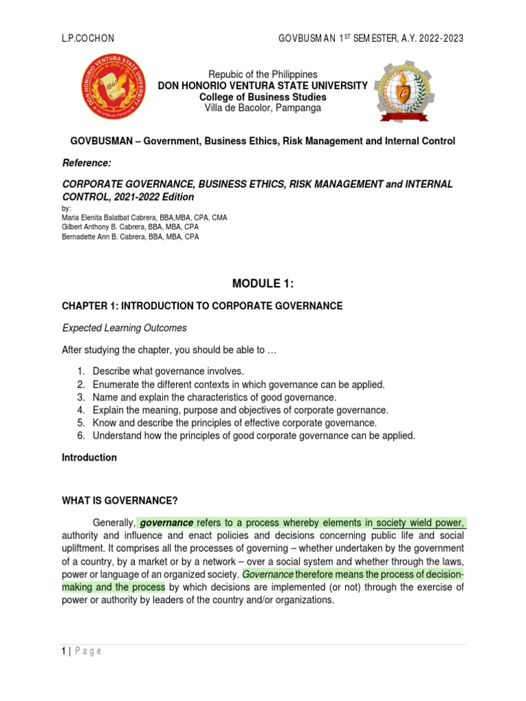 Don Honorio Ventura State University College of Business Studies | PDF ...