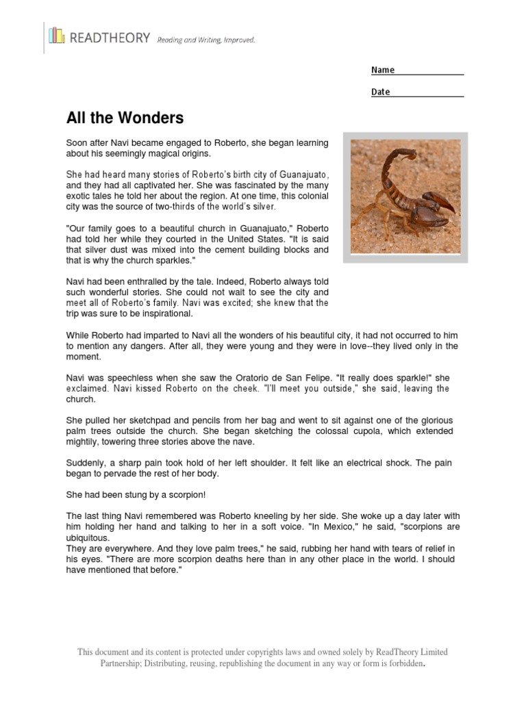 7th Grade All The Wonders All | PDF | Narration