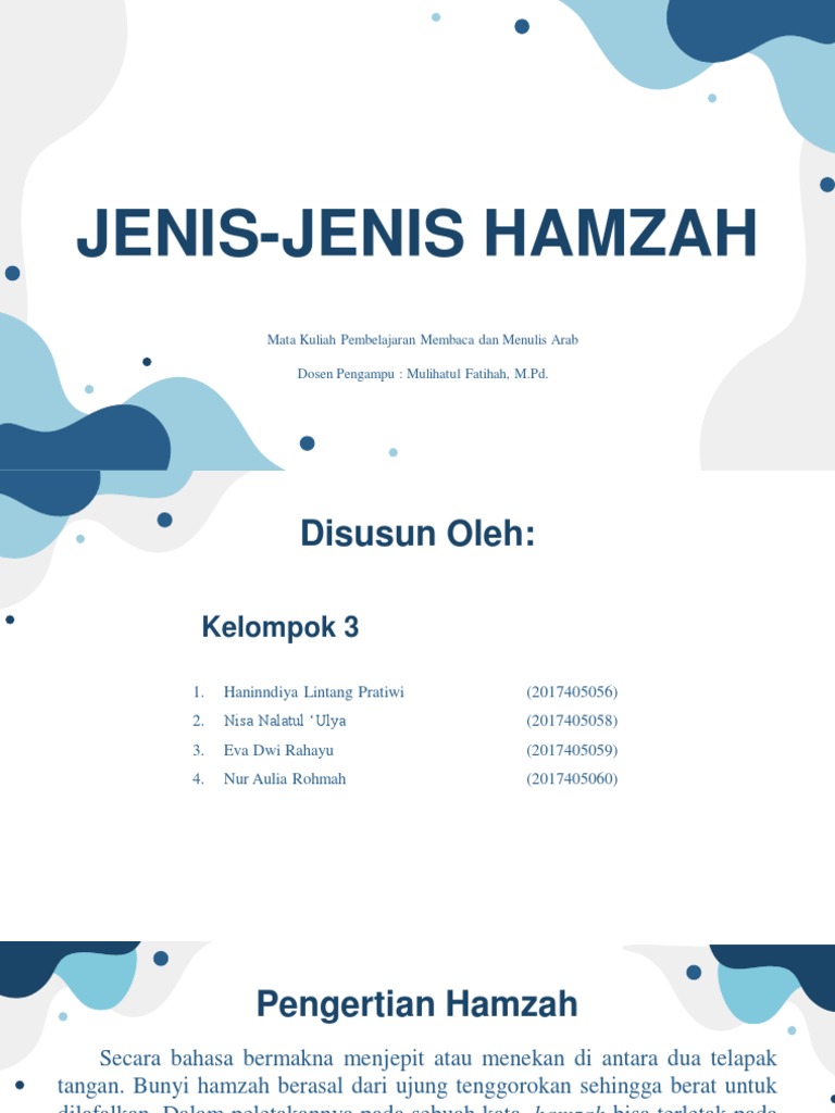 Kel 3 Jenis-Jenis Hamzah | PDF | Seni & Disiplin Bahasa | Agama & Spiritualitas