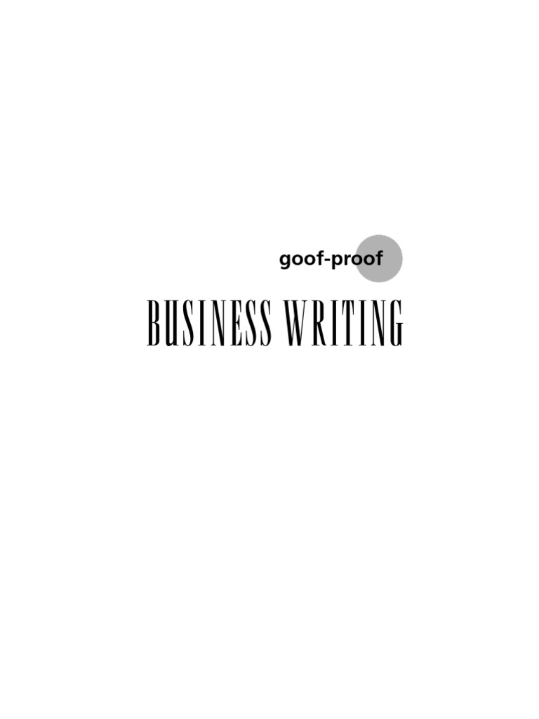GP Business Writing | Download Free PDF | Human Communication | Cognition