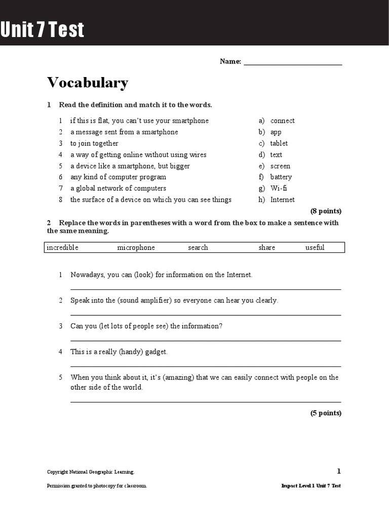 Impact Level 1 Unit 7 Test 0 0 | PDF | Smartphone | Smartwatch
