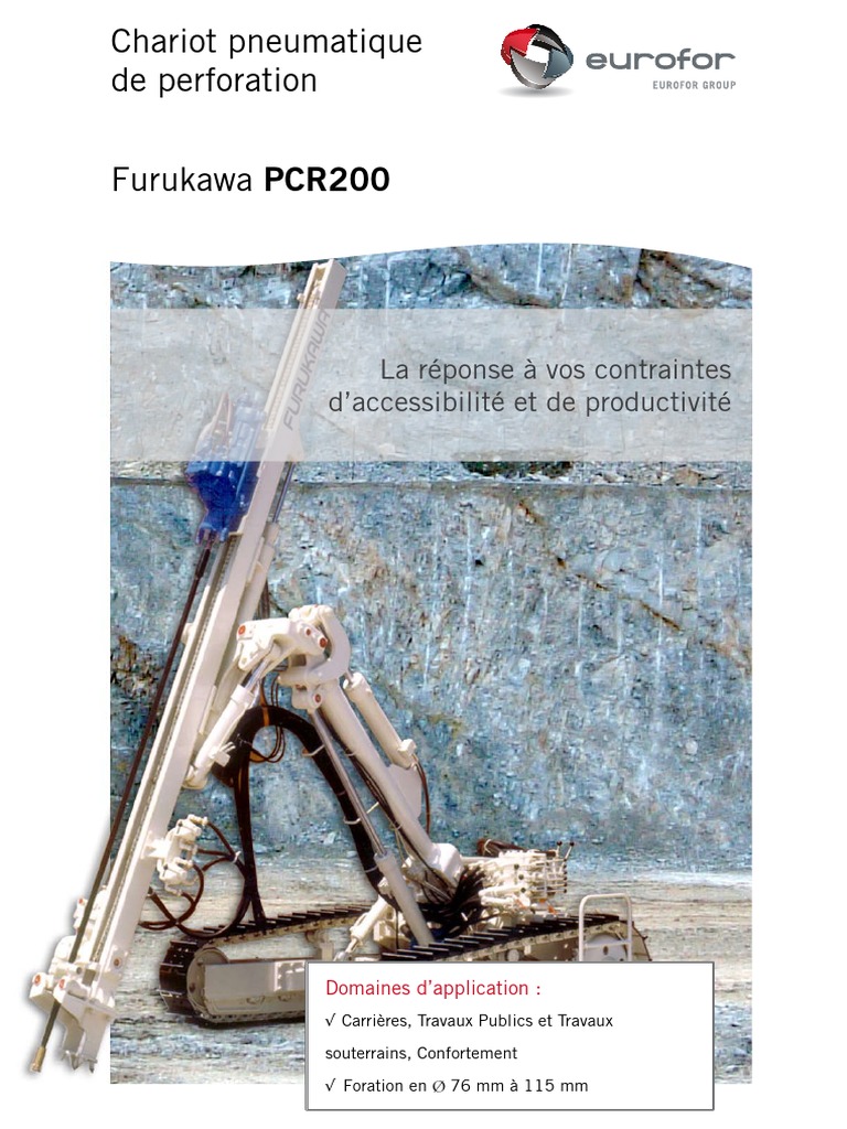 Chariot de perforation Furukawa PCR200 | PDF | Frein | Piston