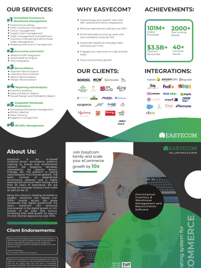 EasyEcom Brochure | PDF | E Commerce | Inventory