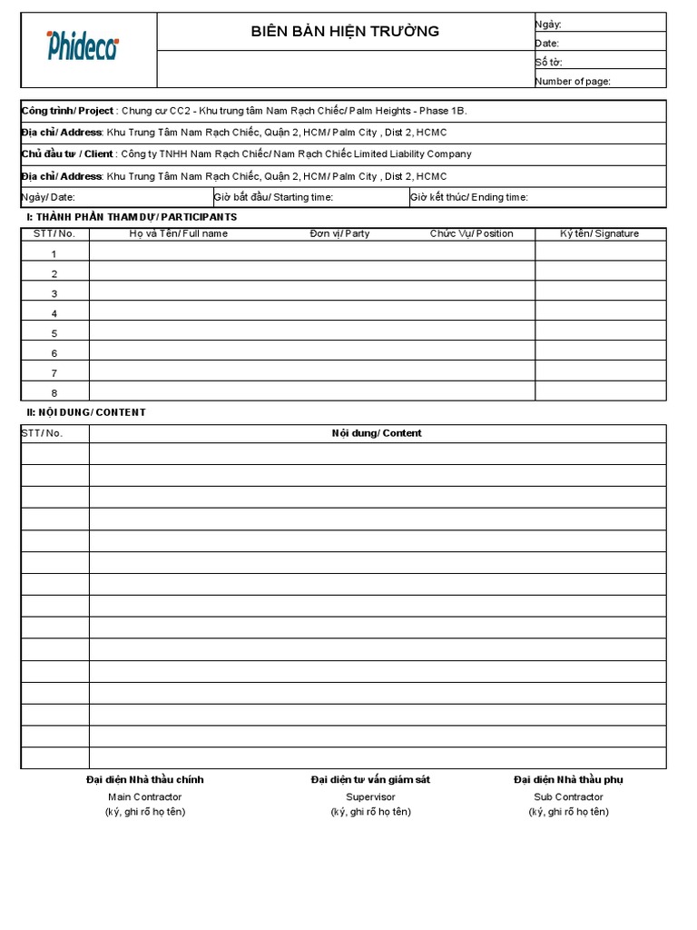 Bien Ban Hien Truong | PDF