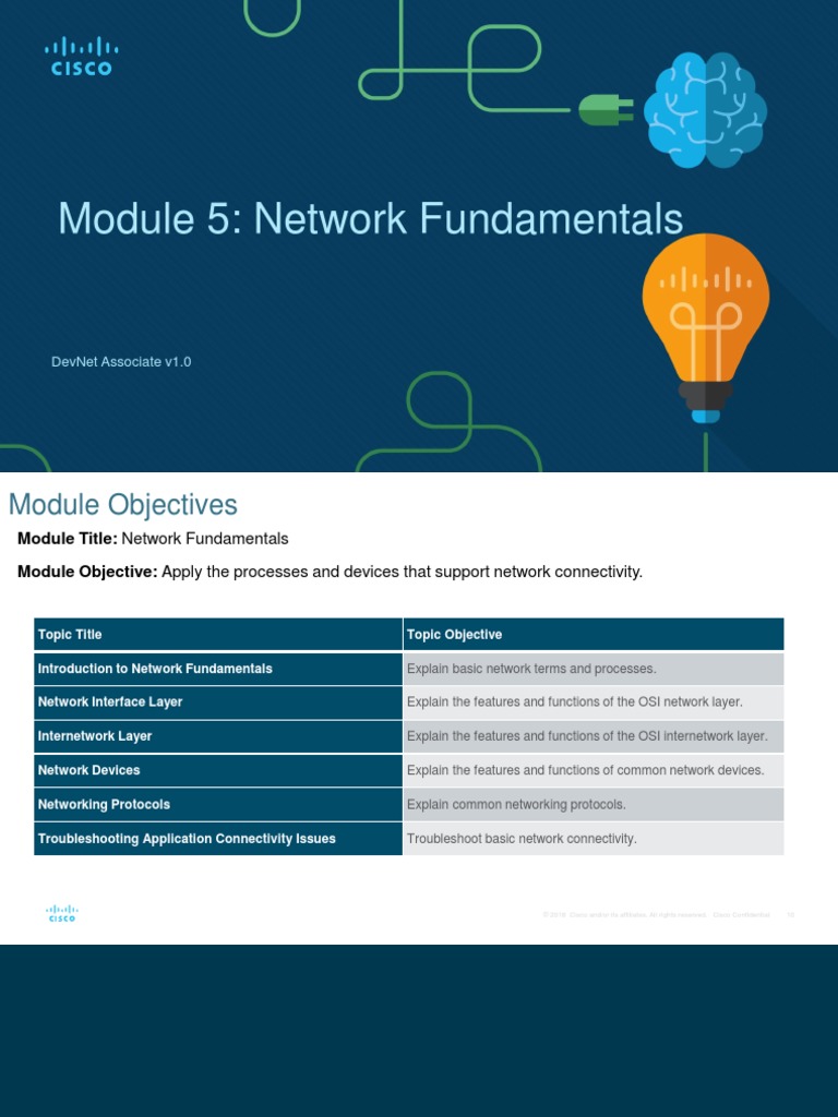 Module 5: Network Fundamentals: Devnet Associate V1.0 | PDF | Computer Network | Network Switch