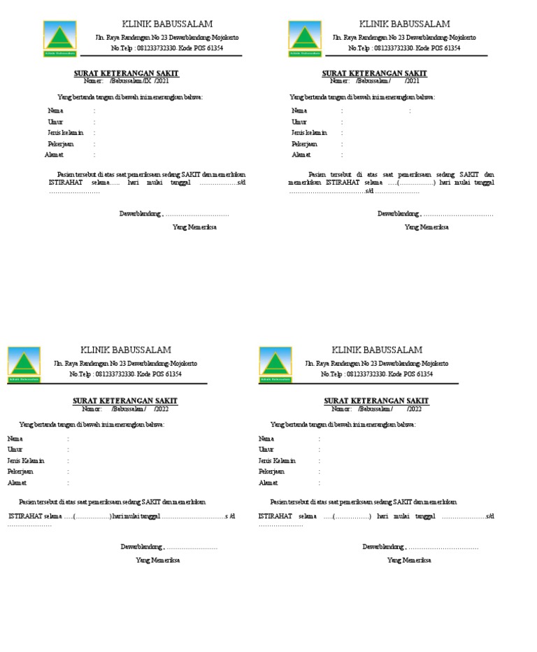 Surat Sakit A4 | PDF