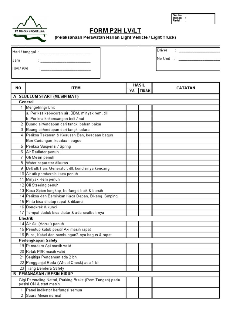 Form P2H LV Dan LT | PDF
