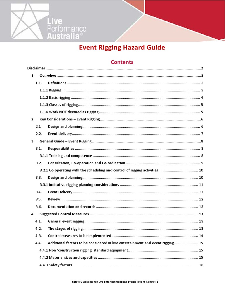 (Final) Event Rigging - Feb18-1519008250 | PDF | Occupational Safety ...