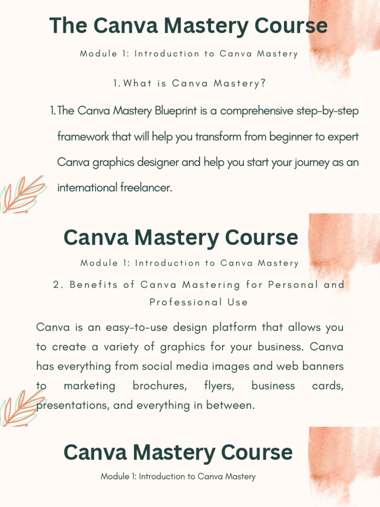Canva Mastery | PDF | Typography | Page Layout