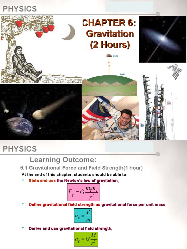 6 - Gravitation | PDF | Mass | Gravity