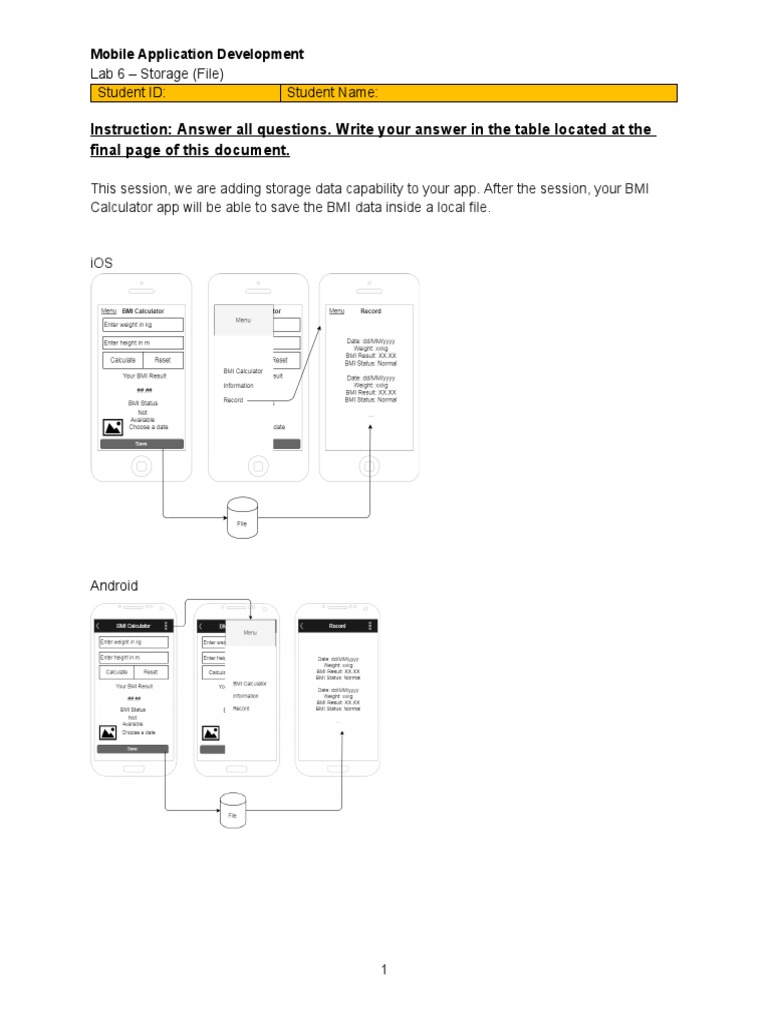 CSNB544CSNB5123-Lab6 - Storage (File) | PDF | Ios | Android (Operating System)