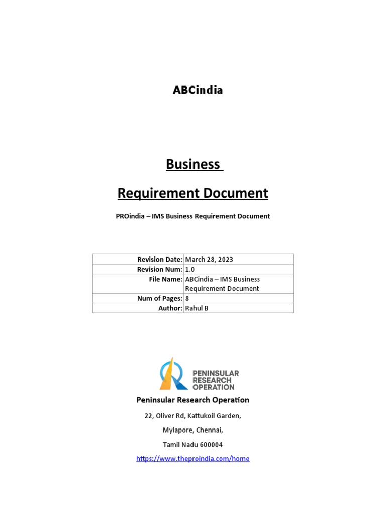 Business Requirement Document Draft | PDF | Inventory | Enterprise ...