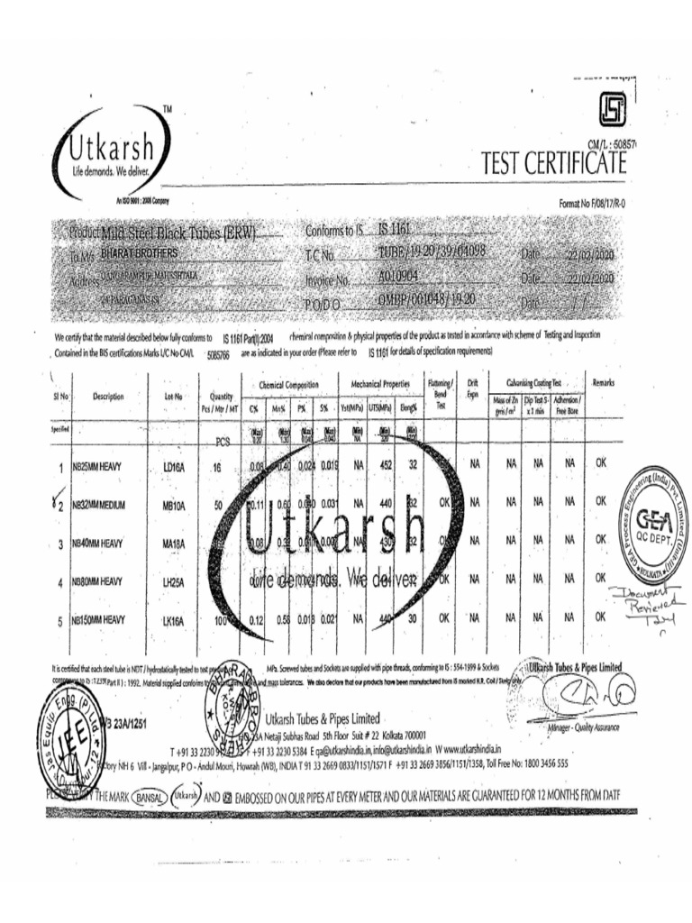Mtc-Iir TC Pipe | PDF