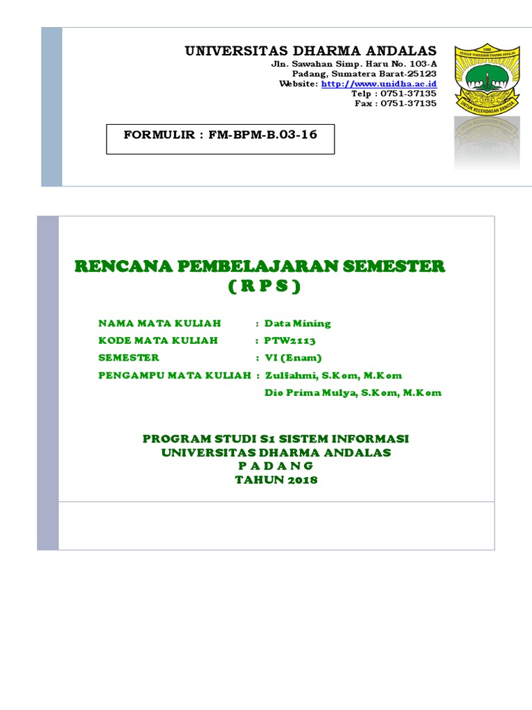 RPS Data Mining Unidha | PDF