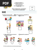 Assessment Test For Kindergarten | PDF
