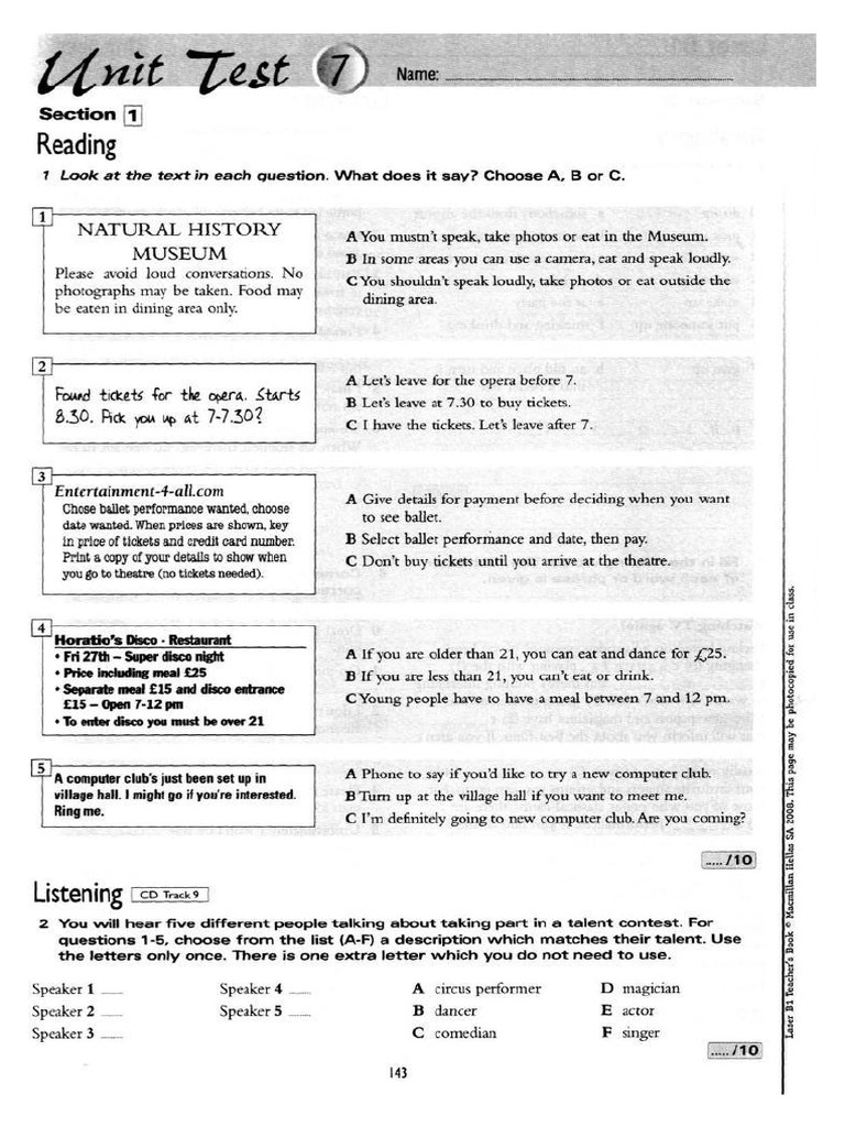 Unit Test 7 | PDF