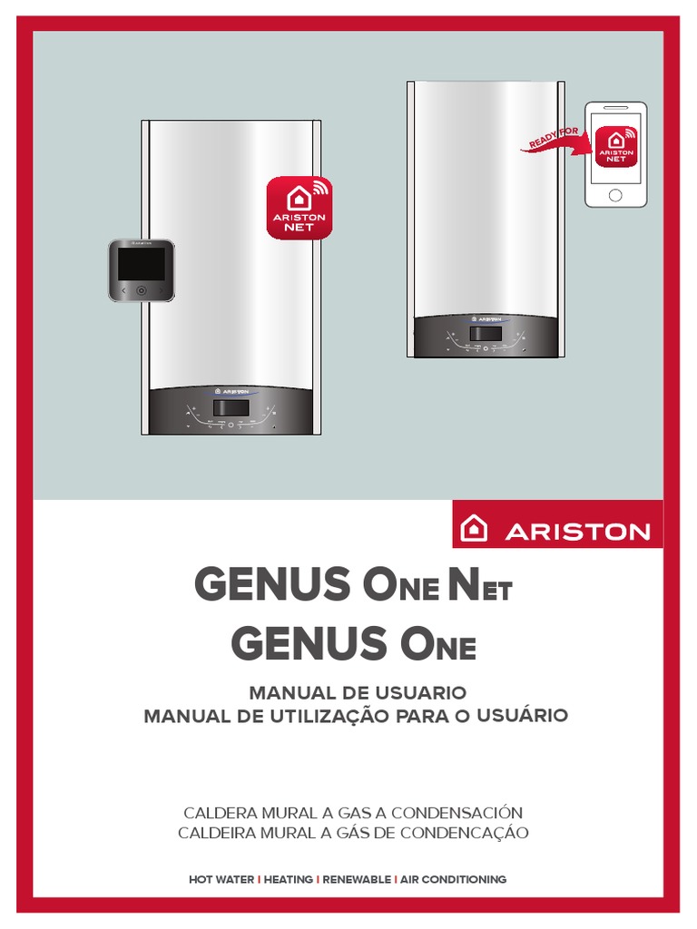 Manual Caldera Ariston Genus One Usuario | PDF | Wi-Fi | Física Aplicada e Interdisciplinar