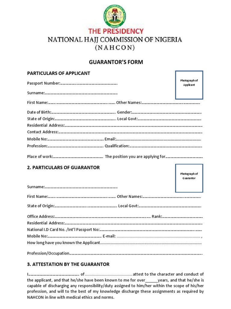 Guarantor Form for Job Applicants | PDF