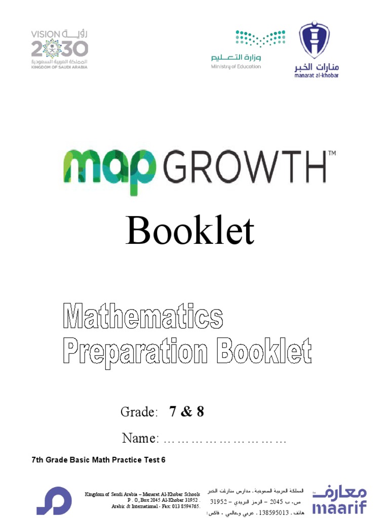 7th Grade Math Practice Test PDF | PDF | Elementary Mathematics ...