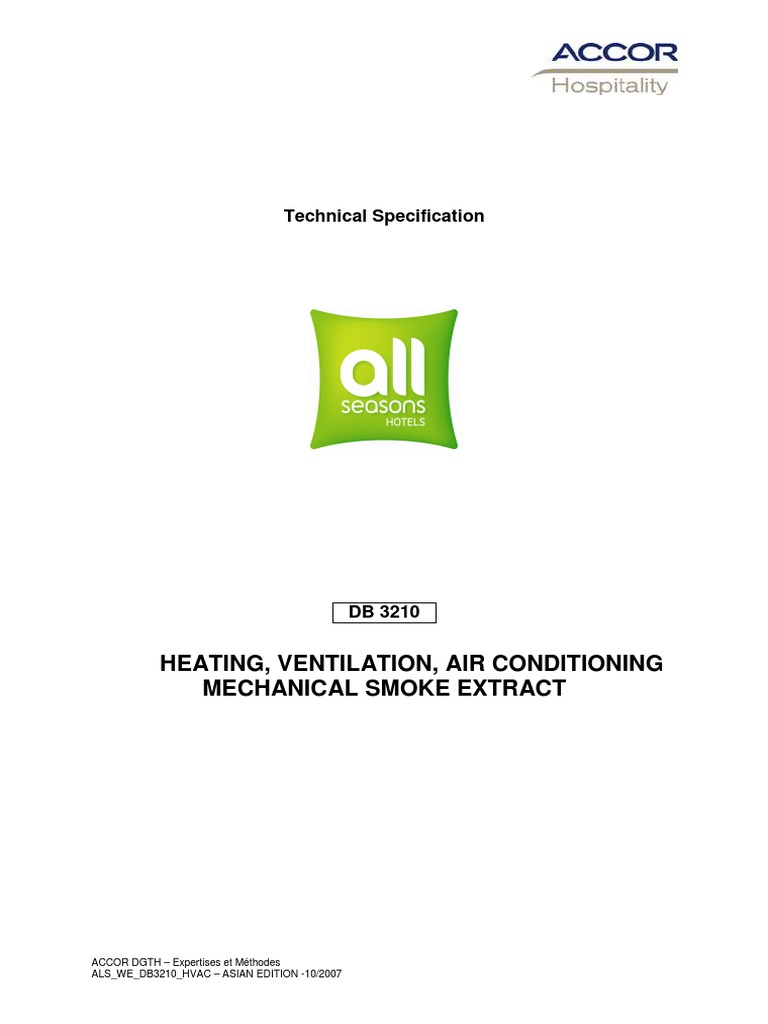 HVAC Technical Specification | PDF | Water Heating | Applied And ...